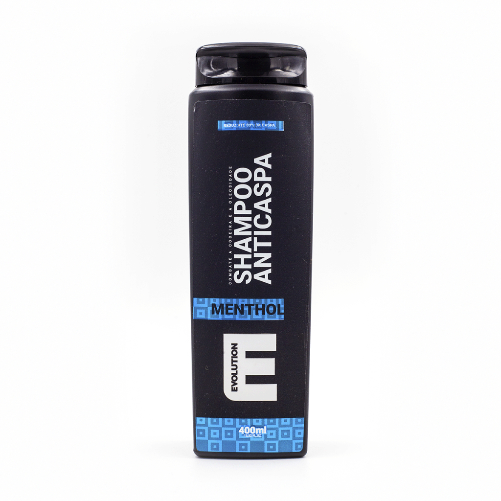 Shampoo Anti Caspa Evolution Barber 400ml Menthol Detox | Shopee Brasil