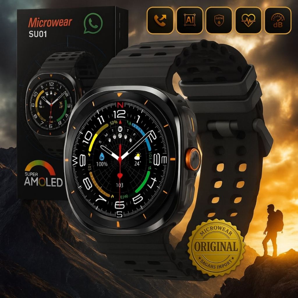 Smartwatch Microwear Su01 47mm AMOLED GPS NFC Prova D'agua Relogio ...