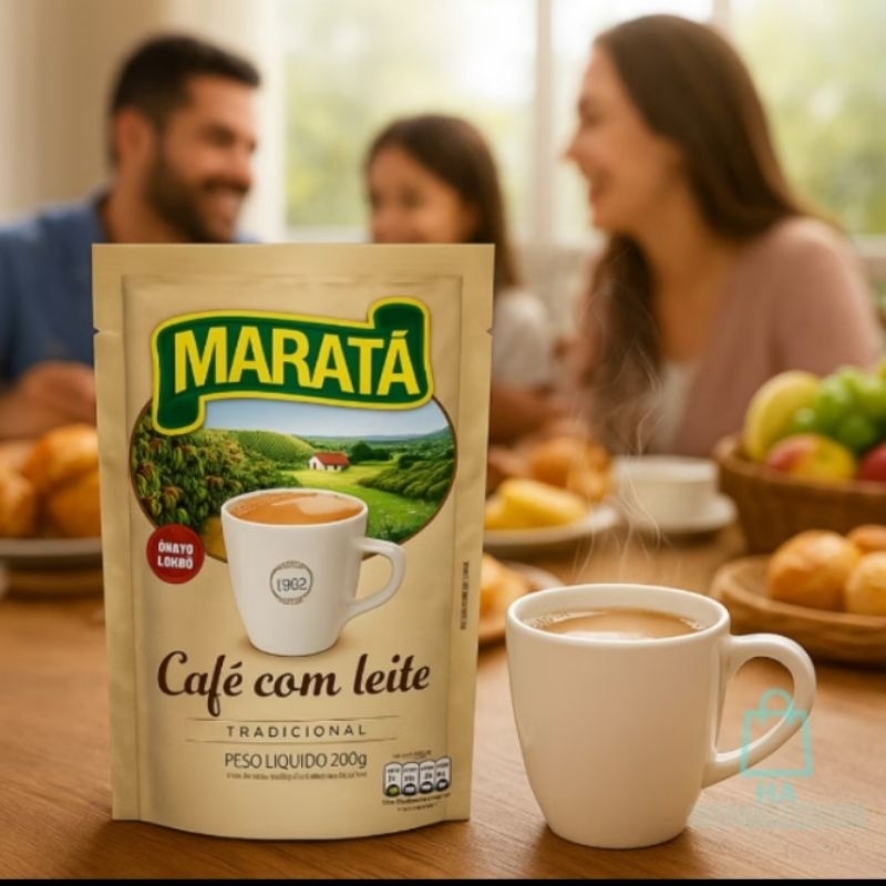3 CAFÉ com LEITE MARATÁ 200g cada - Envio Rápido | Shopee Brasil