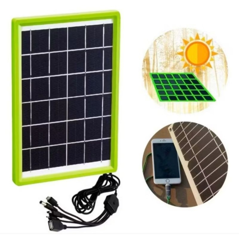 Mini Placa Solar 3W com 5 Entradas | Shopee Brasil