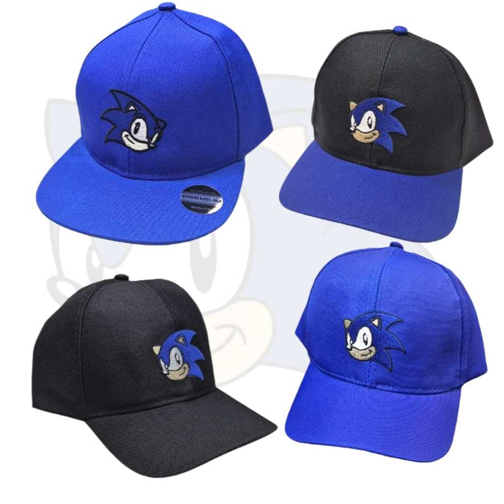 Boné Infantil Sonic Criança Menino Bordado - Ajustável e Confortável ...
