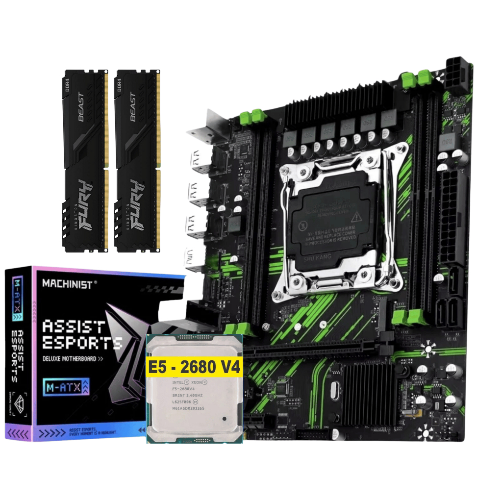 Kit Xeon Placa Mãe X99 Ddr4 + Processador Intel Xeon + Memoria Ram ...