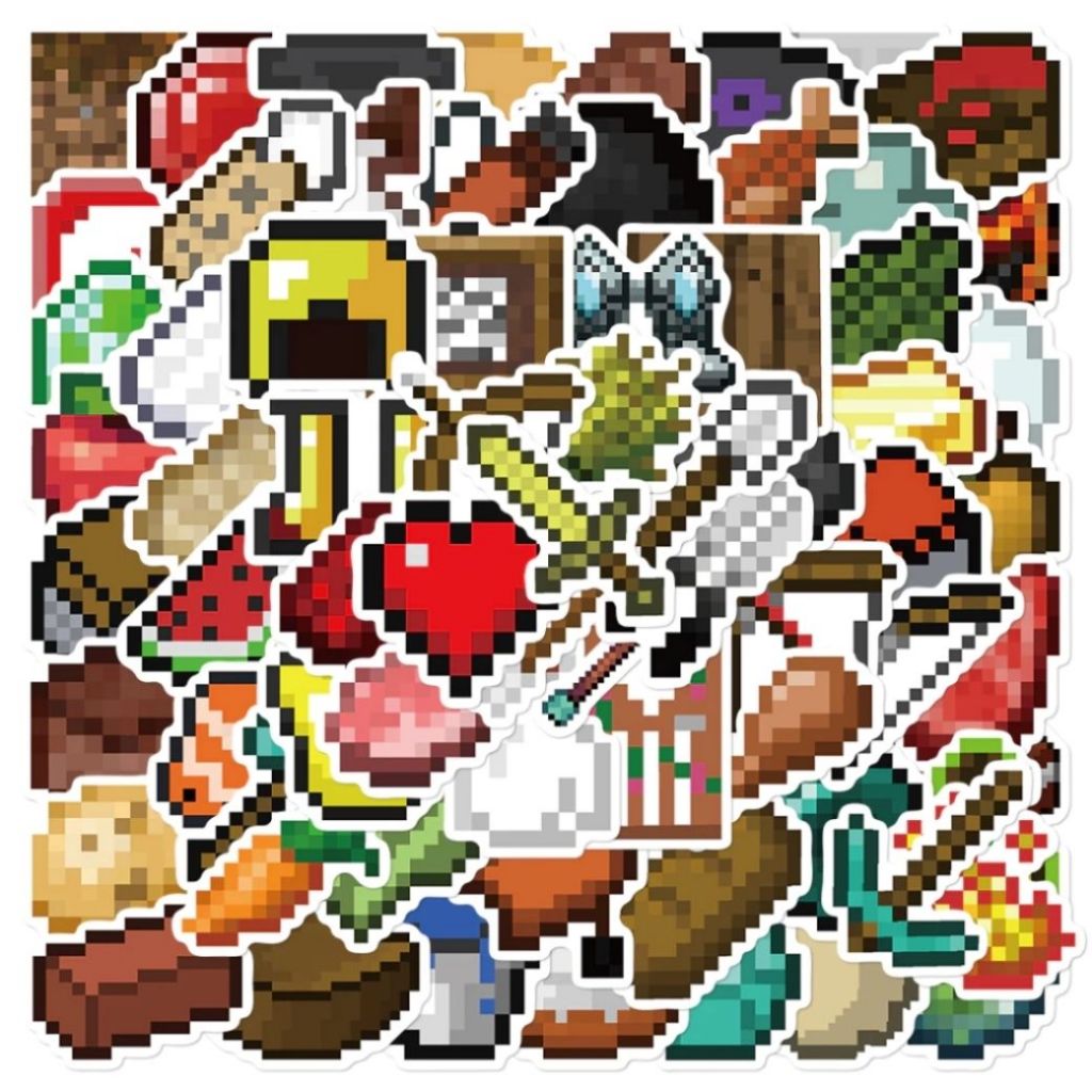 Stickers Adesivos Itens Minecraft | Shopee Brasil