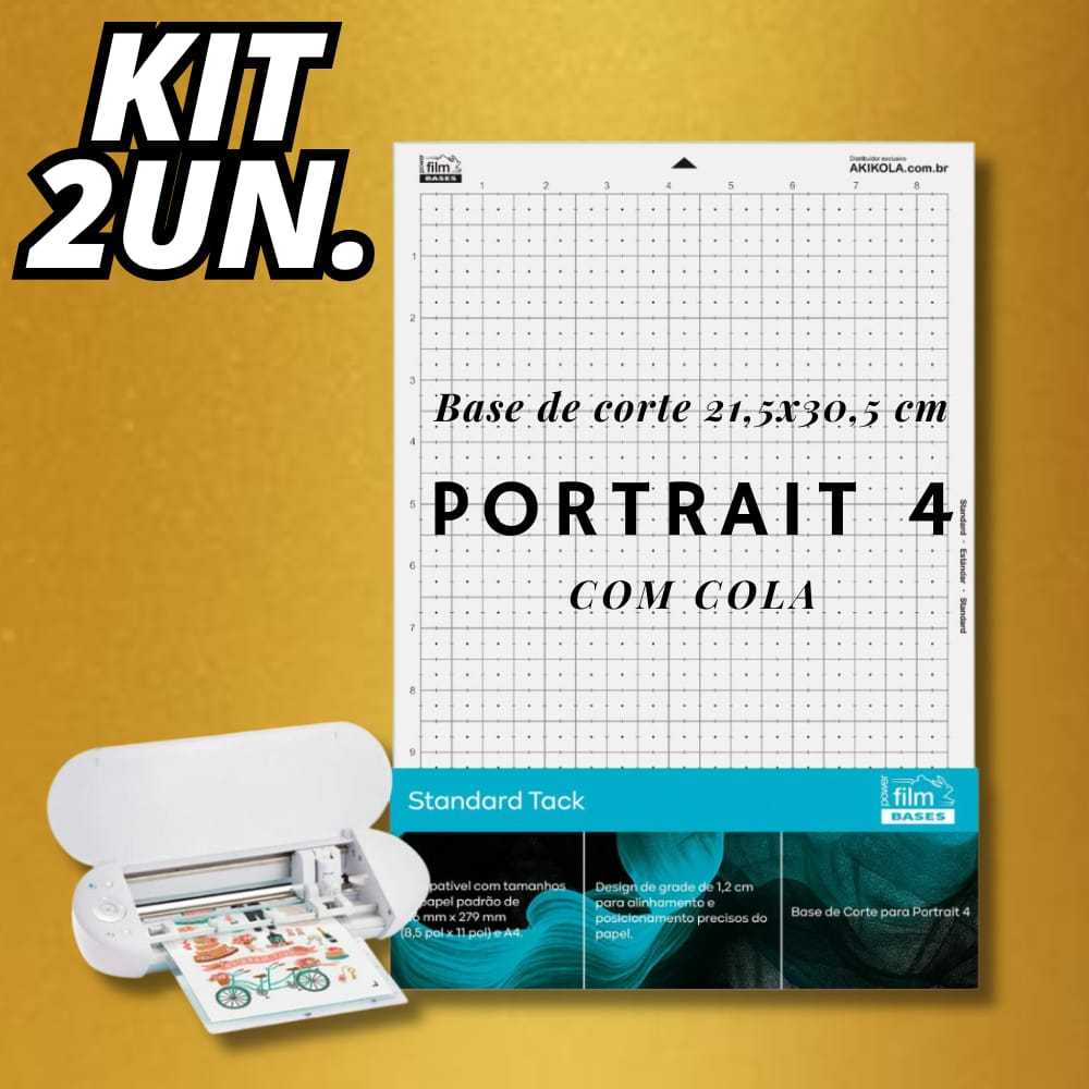 Kit 2 Base de Corte TRANSPARENTE Portrait 4 Silhouette Compativel Com ...