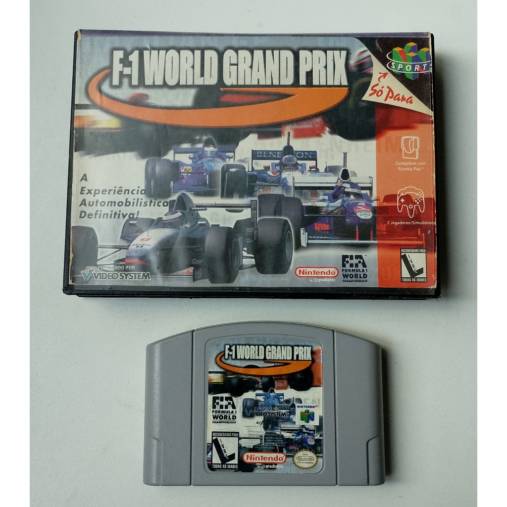 F-1 World Grand Prix original com Case de Locadora para Nintendo 64 - Funcionando - Usado ...