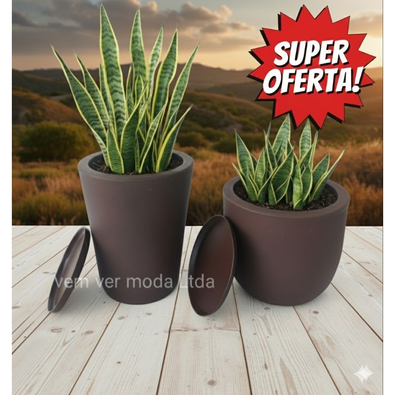 Vasos em polietileno Grafiato Cone e Bojo P com Prato | Shopee Brasil