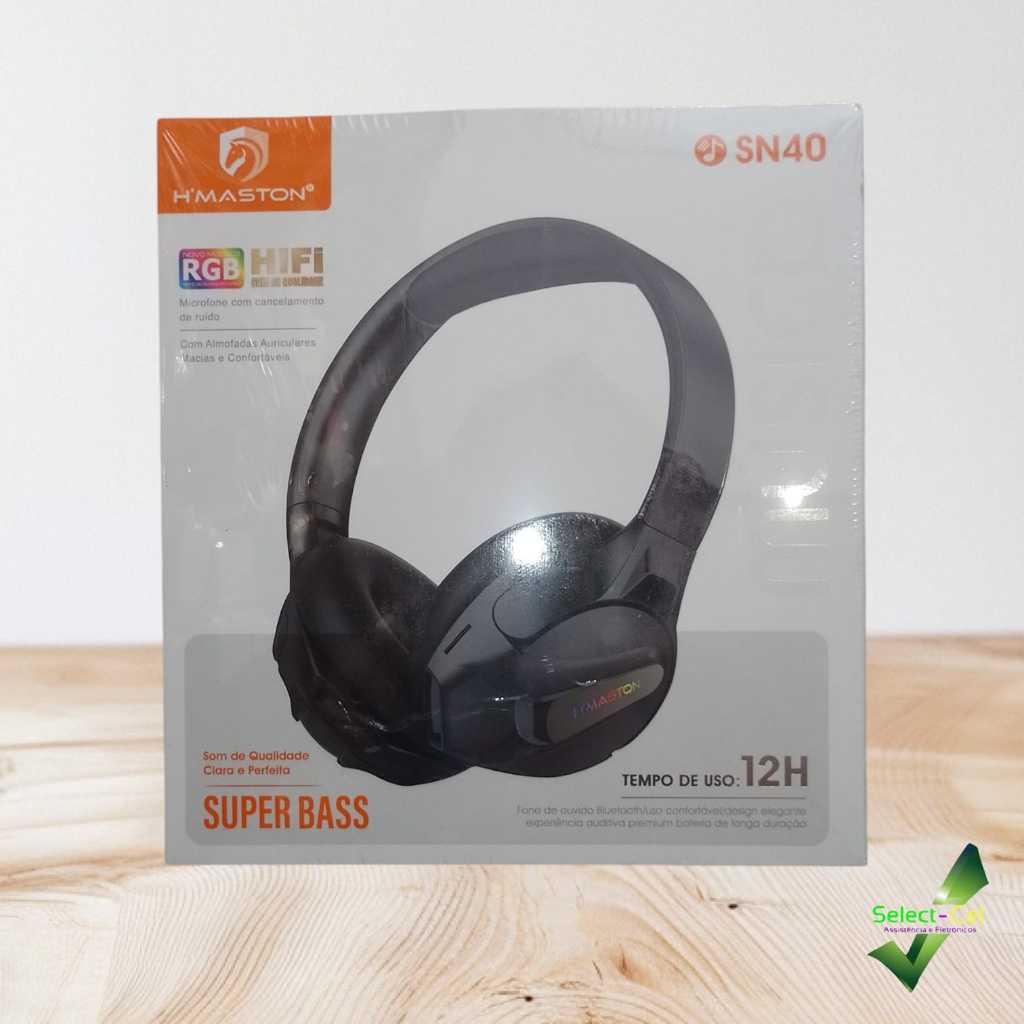 FONE BLUETOOTH - HIFI - RGB - H'MASTON - SN40 | Shopee Brasil