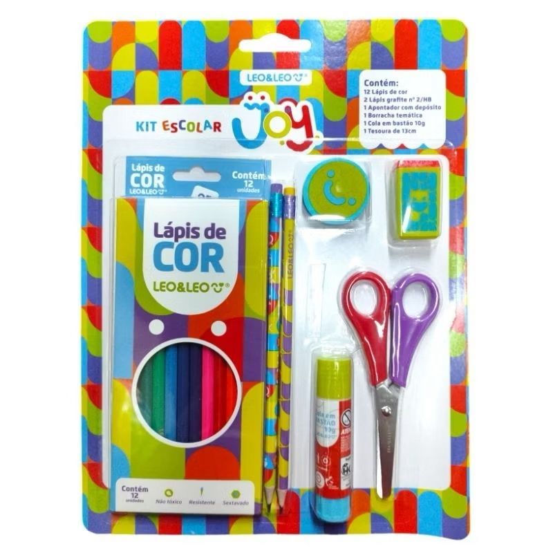 KIT ESCOLAR JOY LEO&LEO | Shopee Brasil