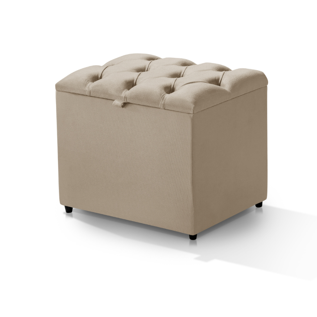 PUFF CONFORTO MODERNO SAPATEIRO MULTIUSO BAU BRINQUEDOS ORGANIZADOR ...