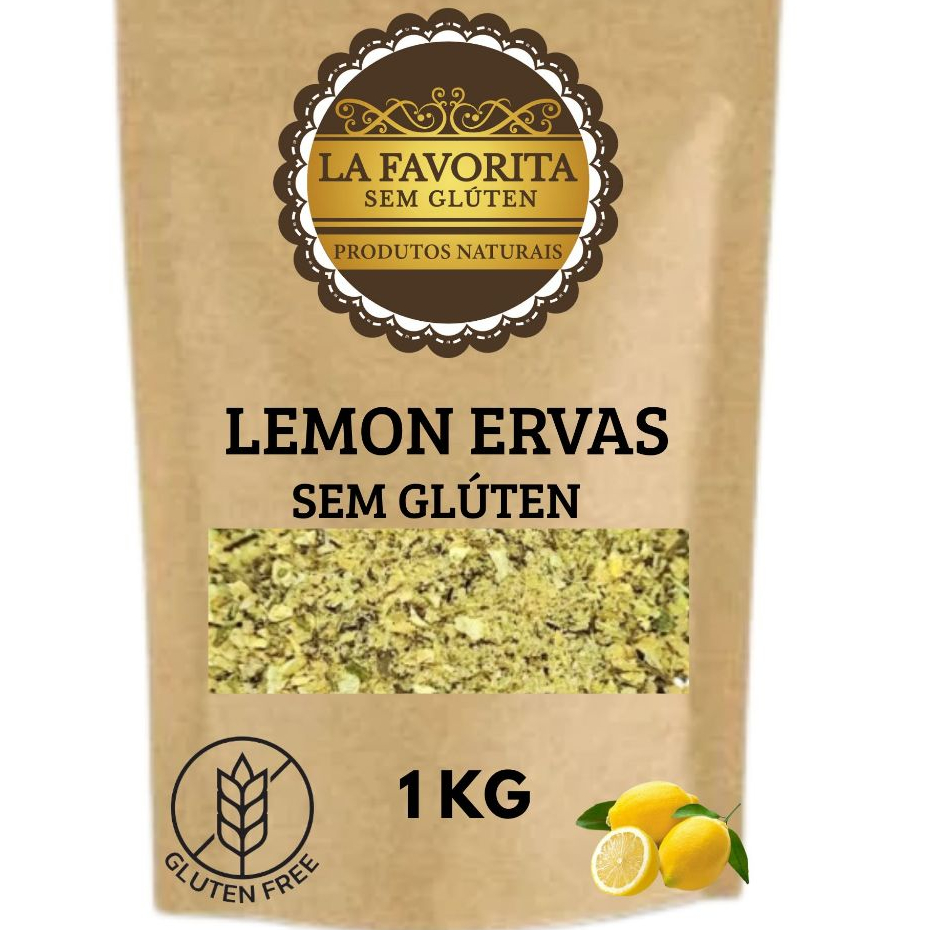 Lemon Ervas Premium 1 KG - Sem Glúten - La Favorita | Shopee Brasil