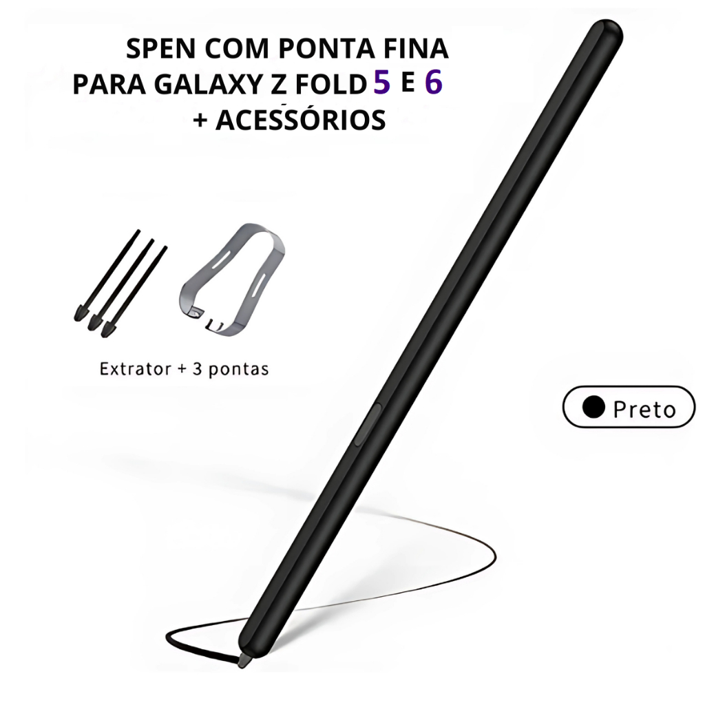 Caneta S Pen Edition Para Samsung Z Fold 5 E 6 Ponta Fina | Shopee Brasil