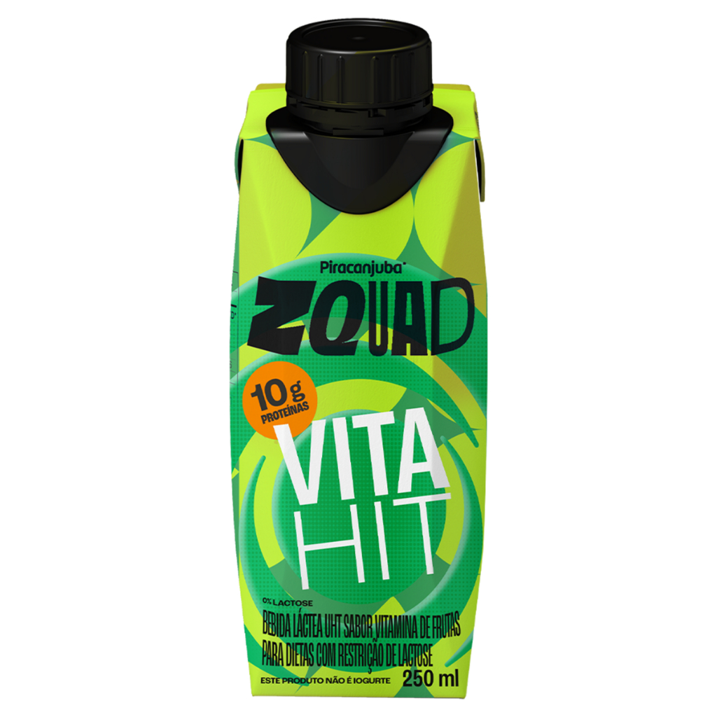 Bebida Lactea Zquad 10g Proteina Vita Hit Piracanjuba 250ml Vitamina de ...