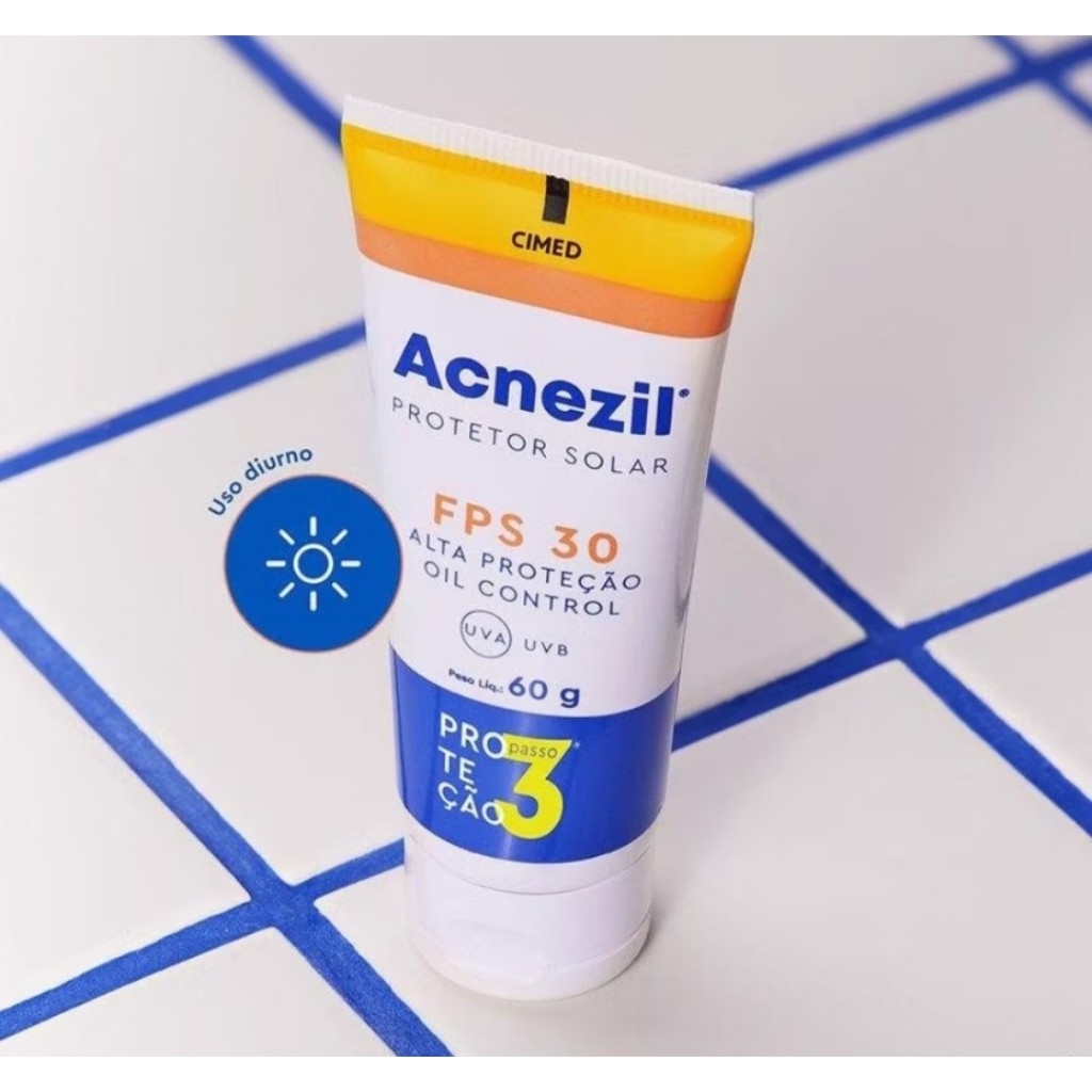 Protetor Solar Acnezil FPS 30 Oil Control 60g | Shopee Brasil