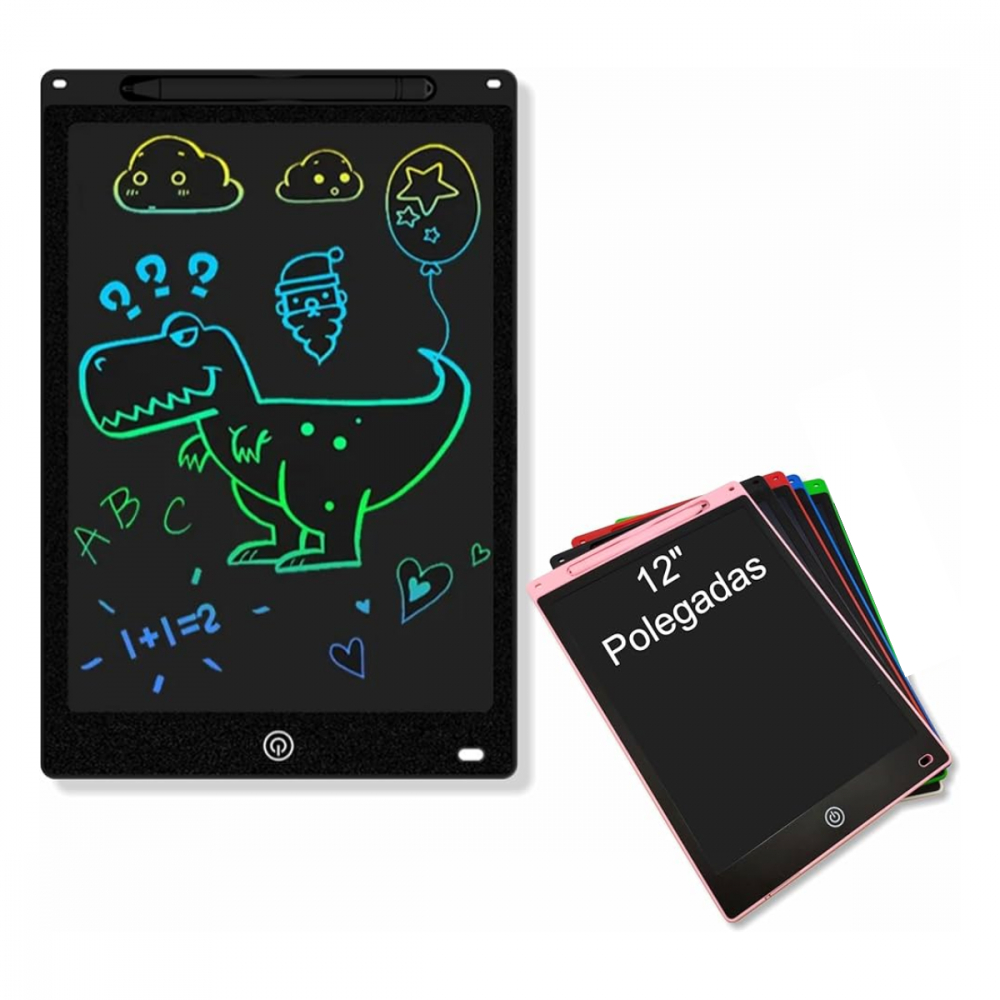 Tablet de Escrita LCD Lousa Mágica Infantil Educativa de 12" Tela para ...