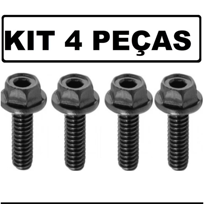 Kit Com 04 Parafusos Rosca esquerda compatível serra mármore 4100 NH e ...