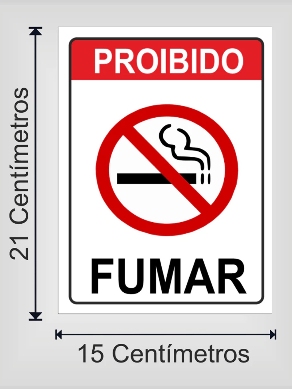 Placa de Sinalização Proibido Fumar 21x15 cm | Shopee Brasil