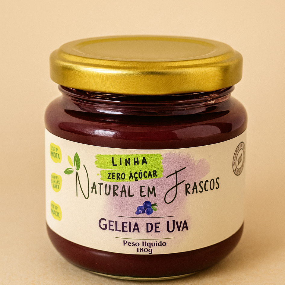 Geleia de uva zero açúcar Natural em Frascos | Shopee Brasil