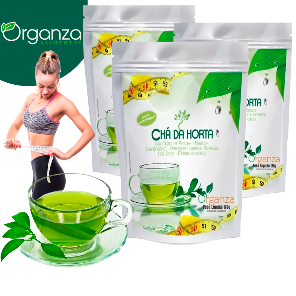 kit 3 Mix Chá Sache Da Horta Sem Glúten 7 Ervas 170g Organza Alimentos ...