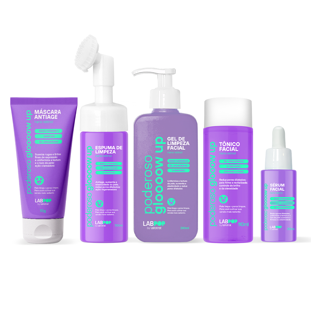 Linha Poderoso Glow Up - Sérum, Tônico, Máscara ou Espuma de Limpeza ...