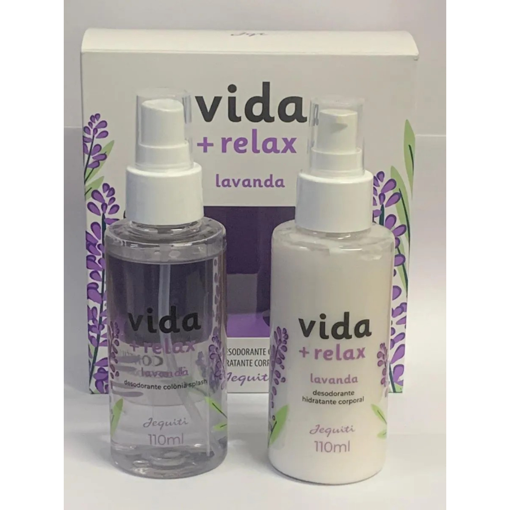 Kit Vida+ Relax Jequiti Lavanda – Body Splash 110ml + Hidratante 110ml ...