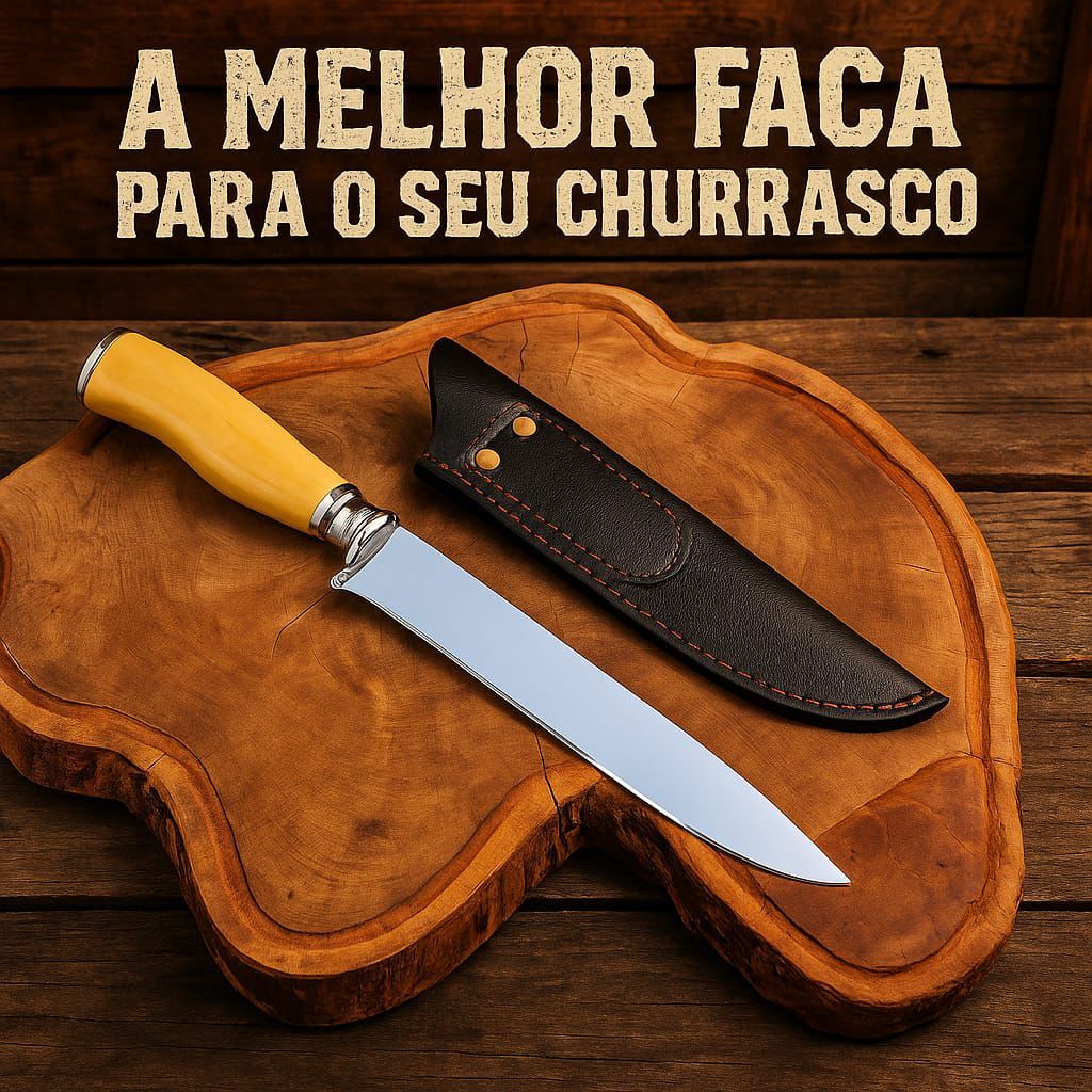 Faca Artesanal para Churrasqueiro Forjada Profissional Faca Gaucha Faca ...