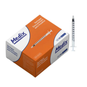 Seringa 1ml S/AG SLIP CX C/100 - MEDIX | Shopee Brasil