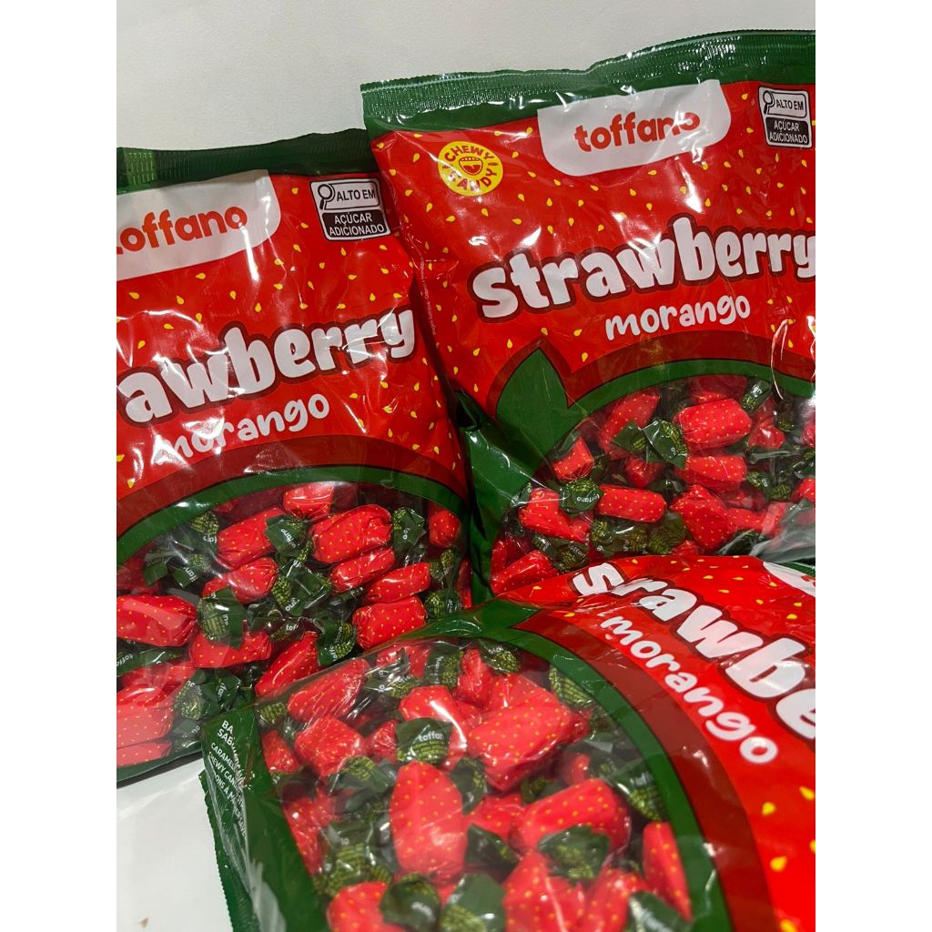 Balas de morango, iogurte, e sortidas no Pacote de 400g Pirulitos ...