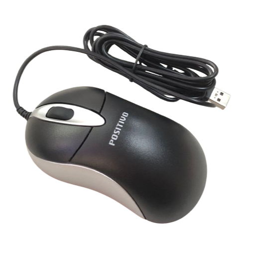 Mouse Óptico Com Fio Usb Ms55 Positivo - novo | Shopee Brasil