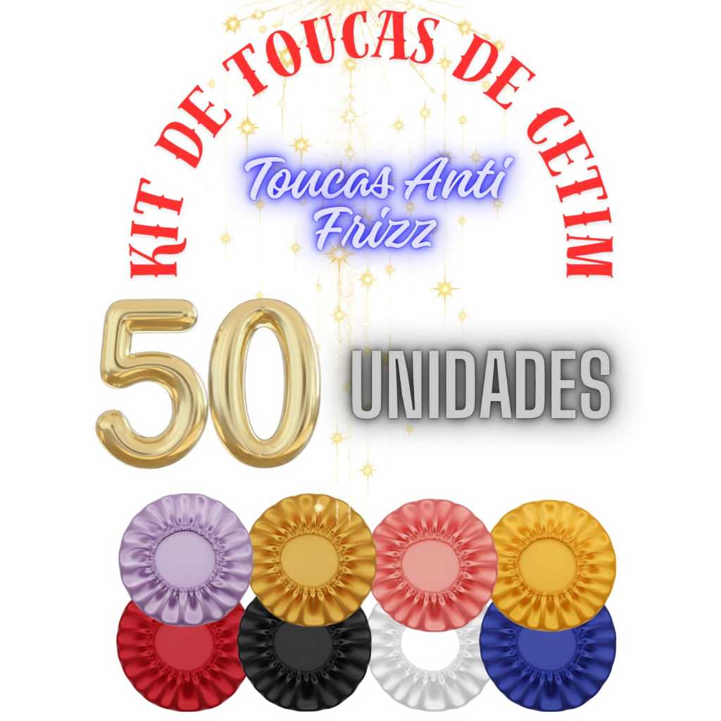 Kit 50 Toucas De Cetim Anti Frizz Atacado Revenda Para Salão E Lojistas ...