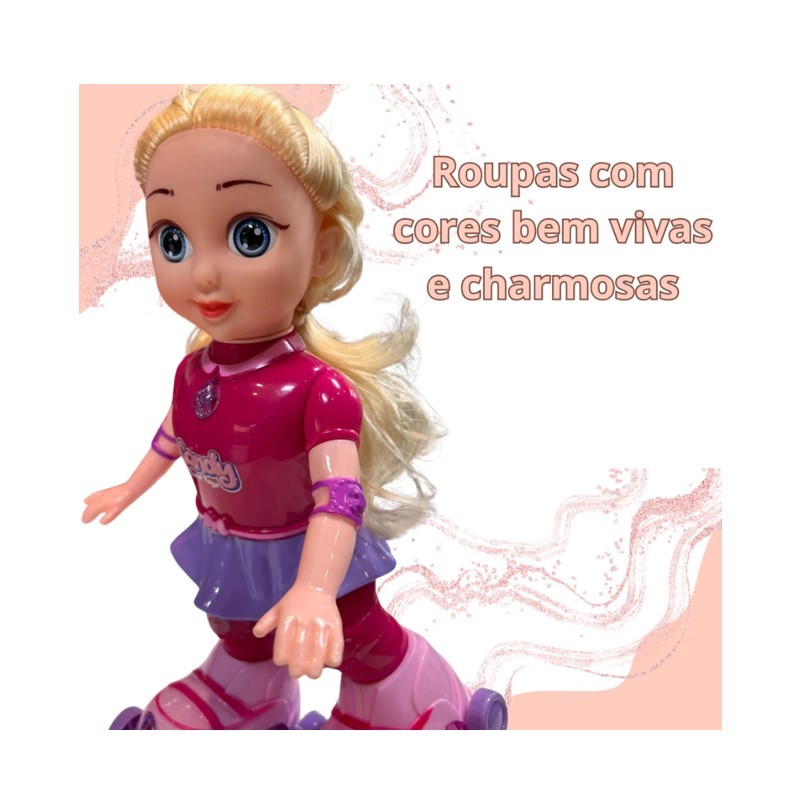 Boneca Candy Patinadora com Luzes E Sons - Zoop | Shopee Brasil