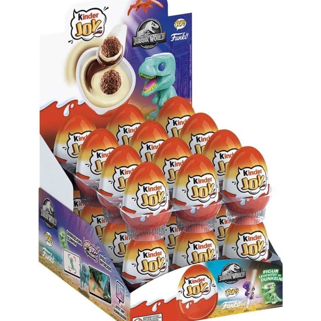 Chocolate Kinder Ovo Joy Dinossauro C/16un Ferrero | Shopee Brasil