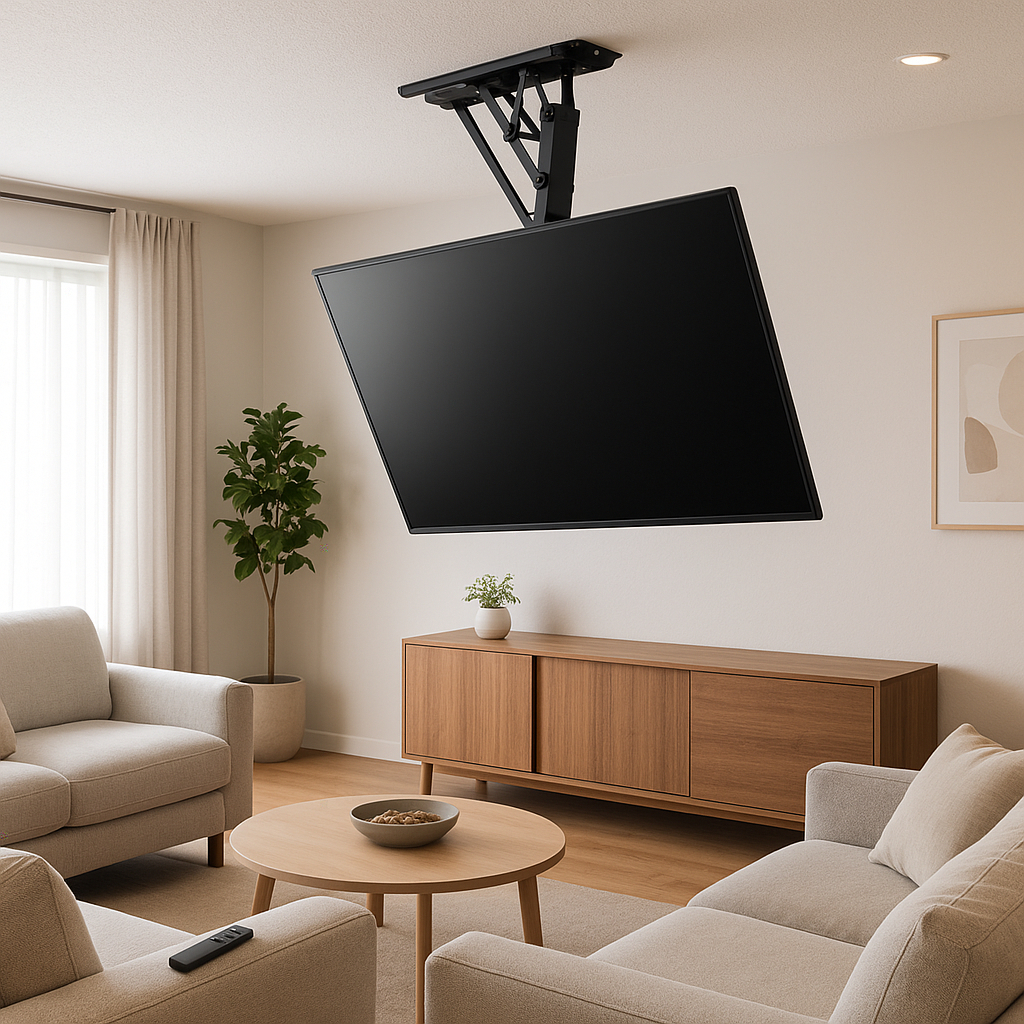 Suporte De TV Motorizado De Teto 32 a 70 Pol Alexa 35Kg PCYES | Shopee ...