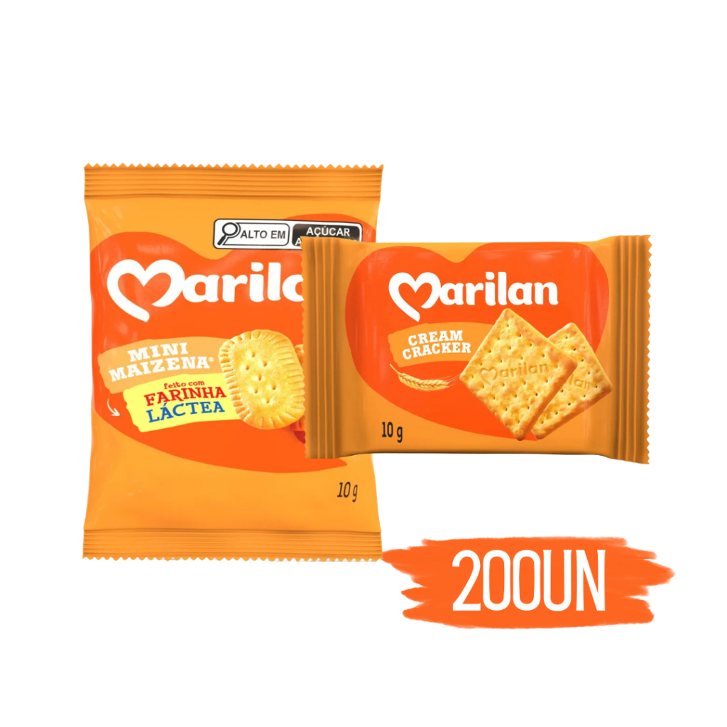 Biscoito Em Sache Marilan Cream Cracker E Maizena 200un | Shopee Brasil