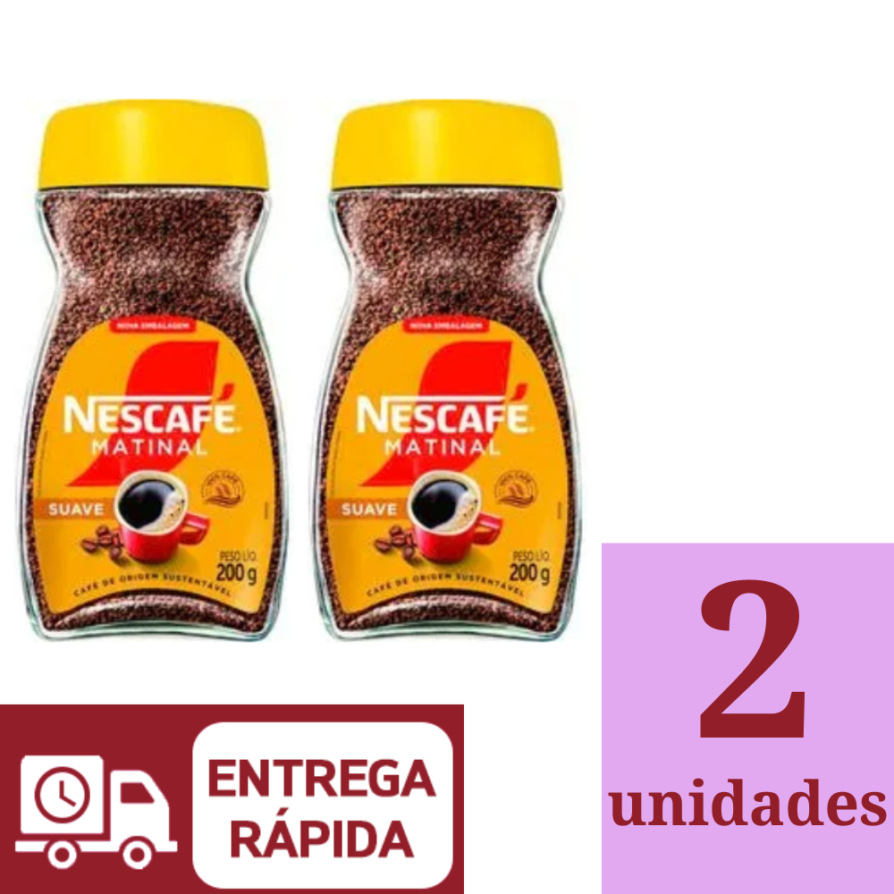 Kit 2 Café Solúvel Nescafé Matinal Pote 200g | Shopee Brasil