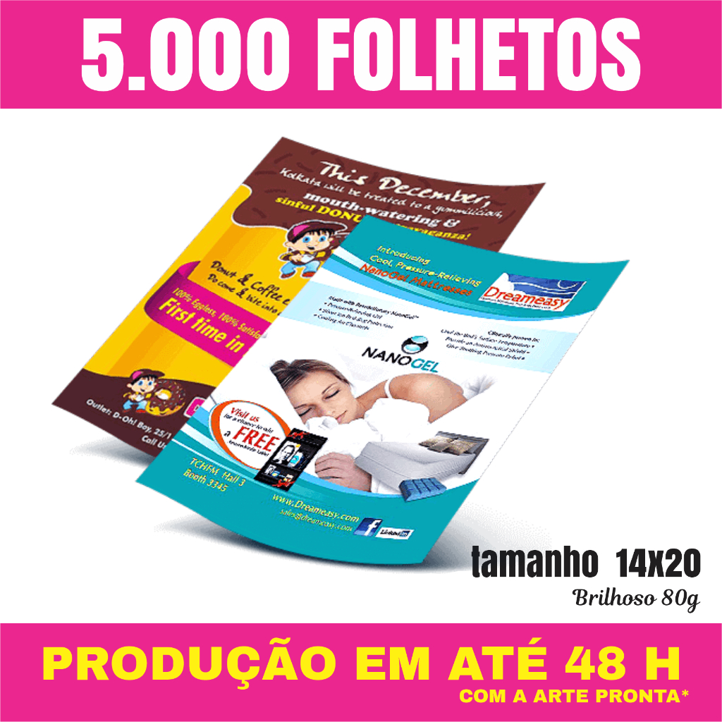 PANFLETO/FOLHETO TAMANHO 14X20 ARTE GRÁTIS PRODUÇÃO EM ATÉ 2 DIAS ...