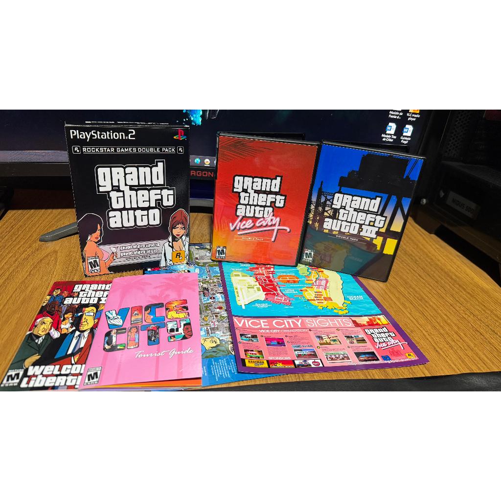Box GTA com Manual/Mapa/Caixa para PS2 ( Vice City e 3 ) | Shopee Brasil