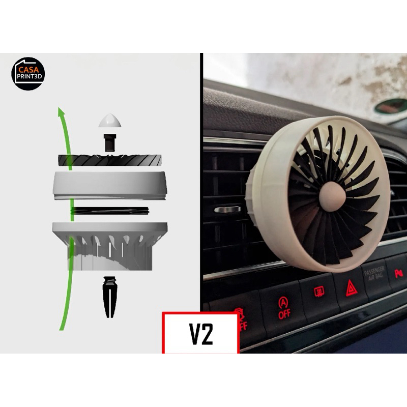 Aroma para carro, Difusor de aroma turbofan - Mini motor a jato para ...
