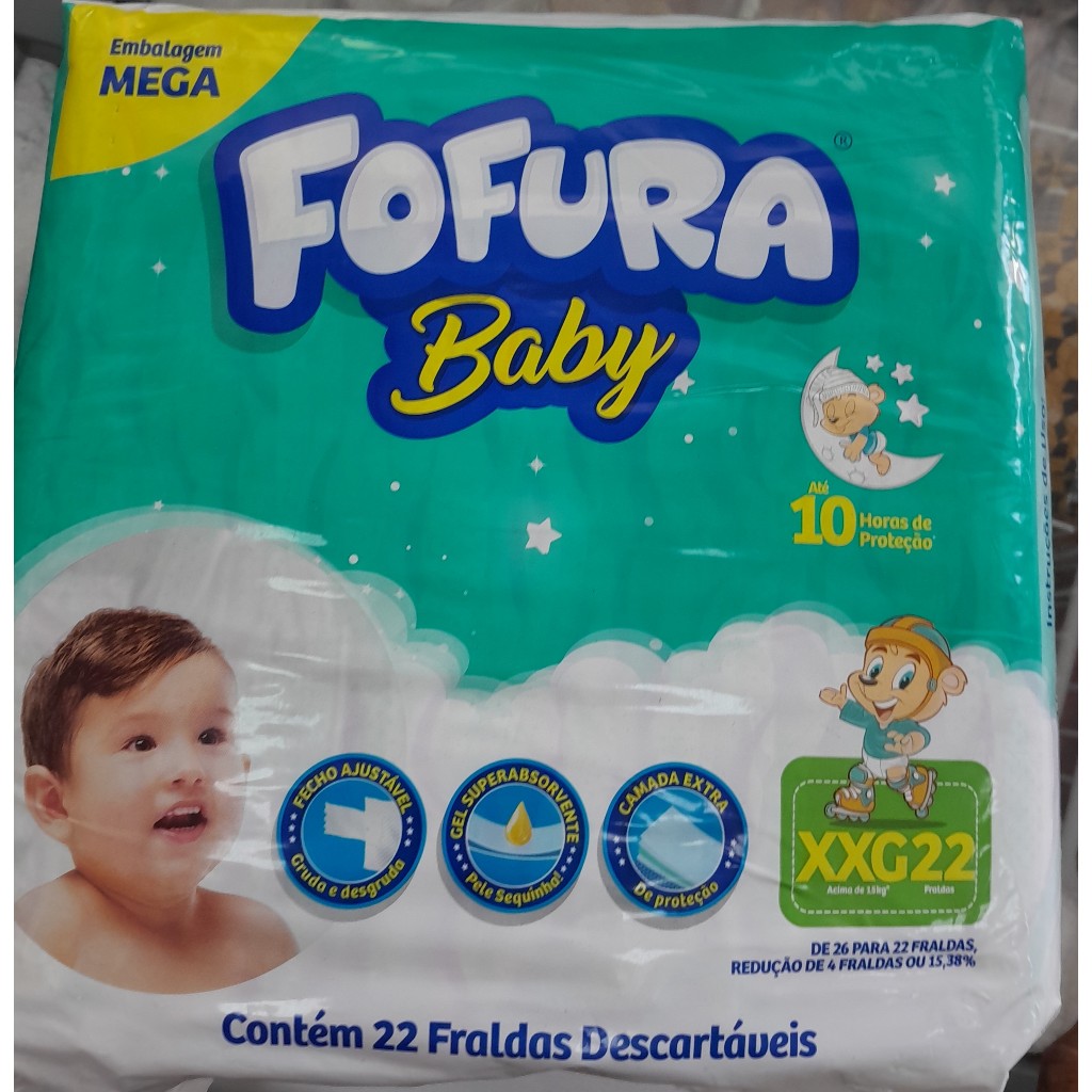 Fralda Fofura Baby Mega XXG 22 Unidades | Shopee Brasil