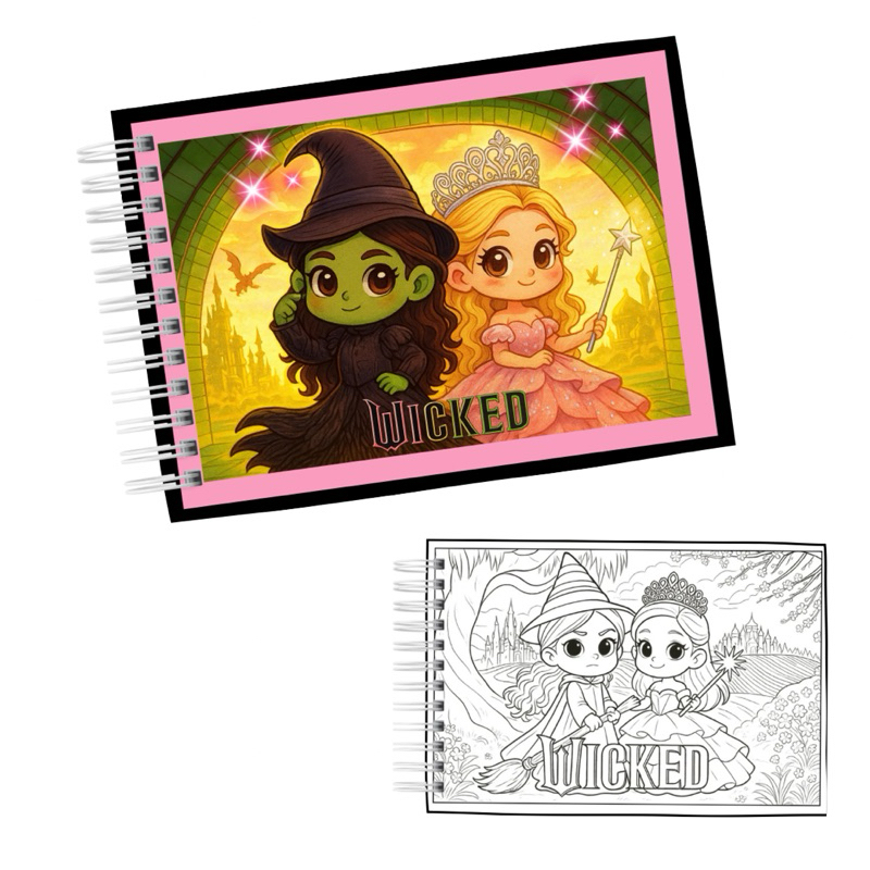 Livro de colorir Wicked capa dura com mimo | Shopee Brasil