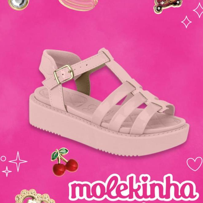 Sandalia Infantil Feminina FlatForm Molekinha Original 2303.620 ...