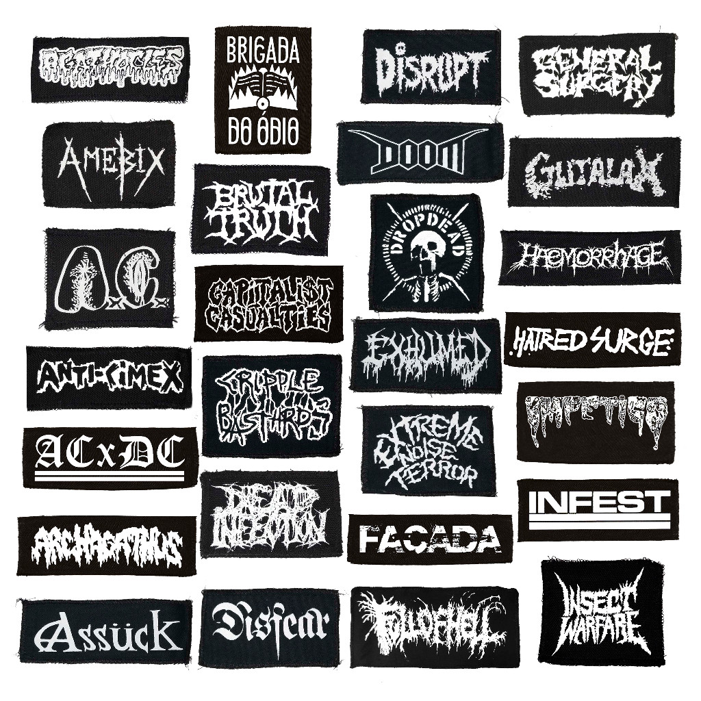 Patch Grindcore, Crust e Death/Grind - logo silk | Shopee Brasil
