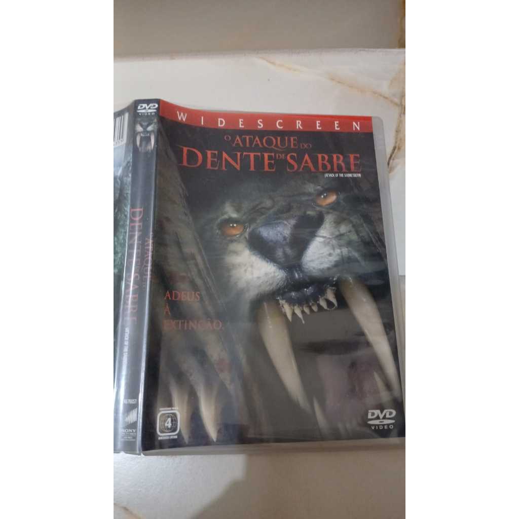 DVD O ATAQUE DO DENTE DE SABRE - ORIGINAL CONSERVADO | Shopee Brasil