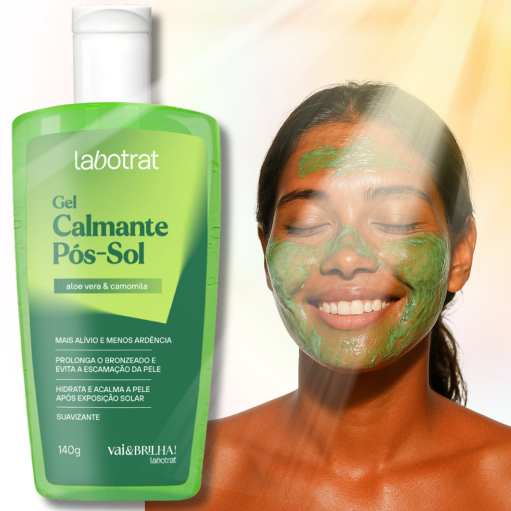 Gel pós sol calmante alivia ardencia e queimaduras na pele aloe vera ...
