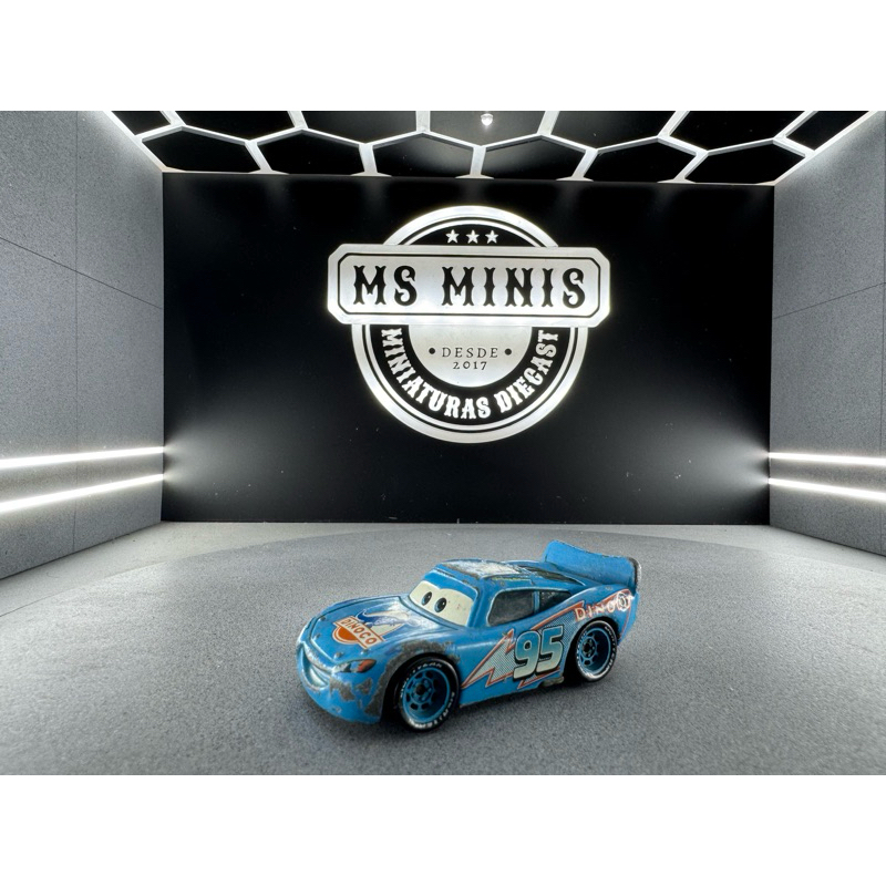 Miniatura Disney Cars Pixar - Mcqueen Azul | Shopee Brasil