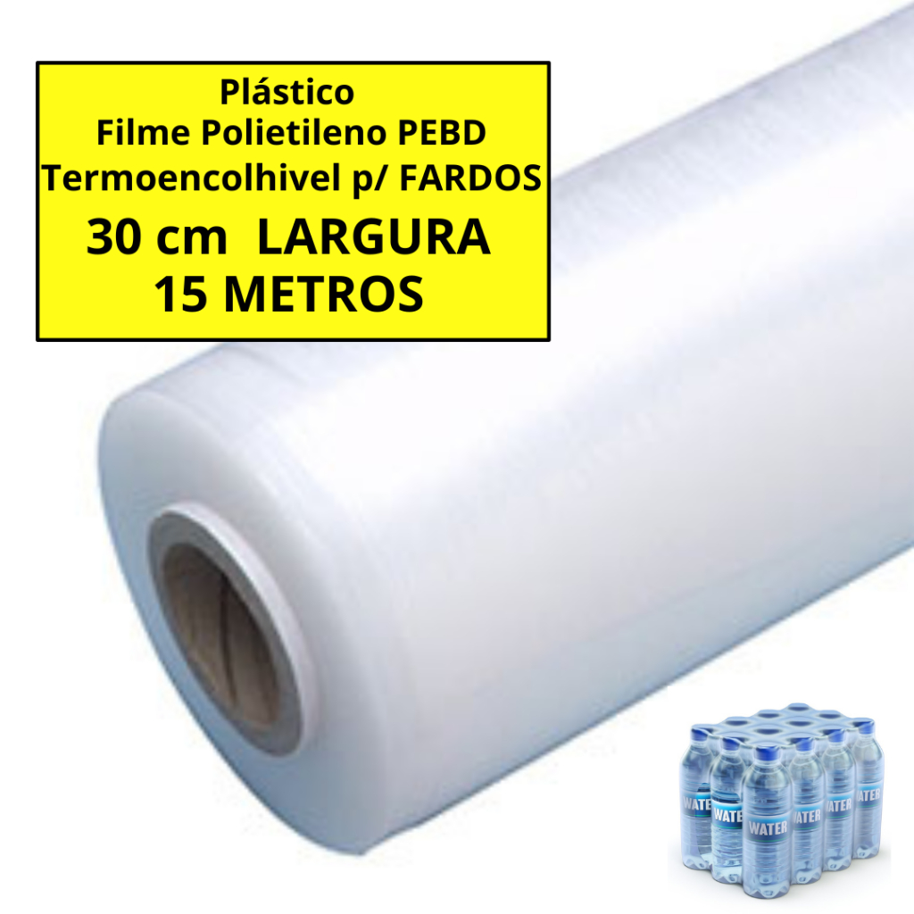 Bobina Filme Polietileno Termoencolhível 30 cm - 15 metros Agrupe seus ...