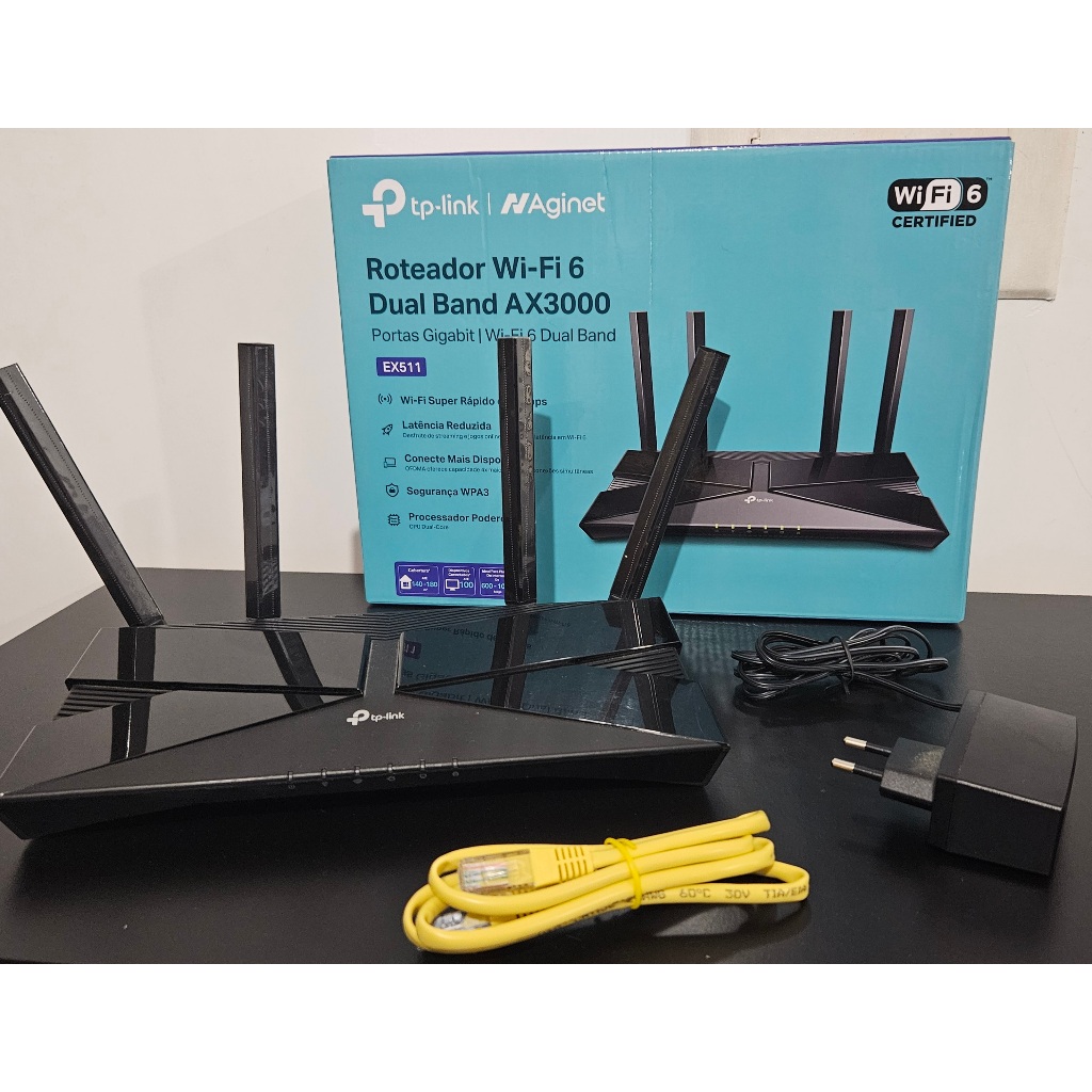 Roteador Wifi 6 FULL GIGABIT DUAL BAND EASYMESH 3000mbps EX511 AX3000 ...