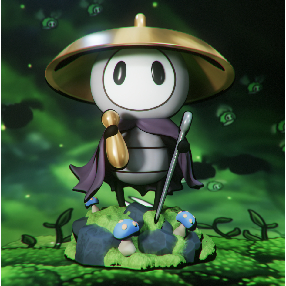 Miniatura action figure Hollow knight silksong | npc sherma - boneco de ...