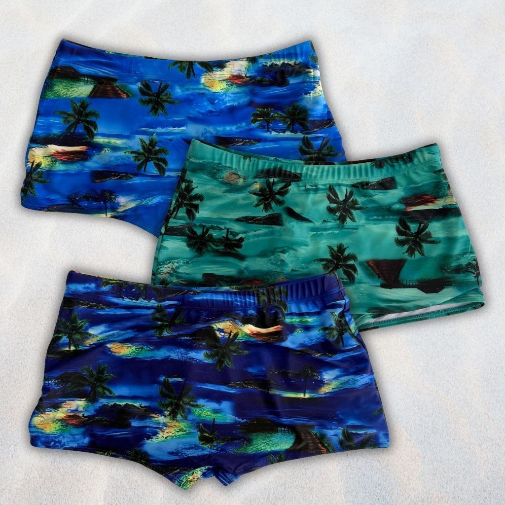 Sunga Boxer Estampada E Lisa Forrada Lycra Com Cordão Masculina Adulto ...