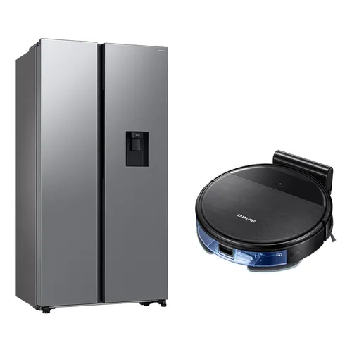 Geladeira Samsung Rs57 560l + Aspirador Robô Wi-fi Cor Inox look ...