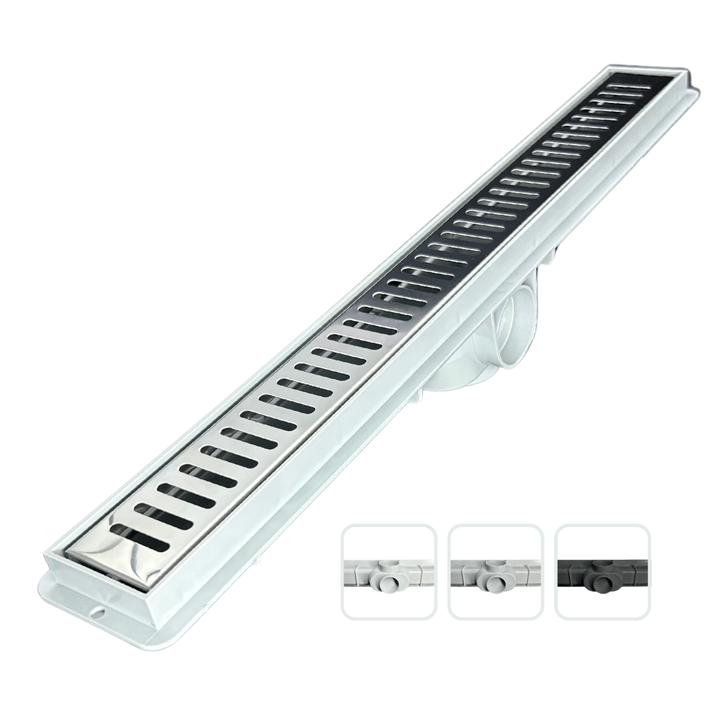 Ralo Linear Cola Piso inox palito piso porcelanato 5x50cm Coletor Anti ...